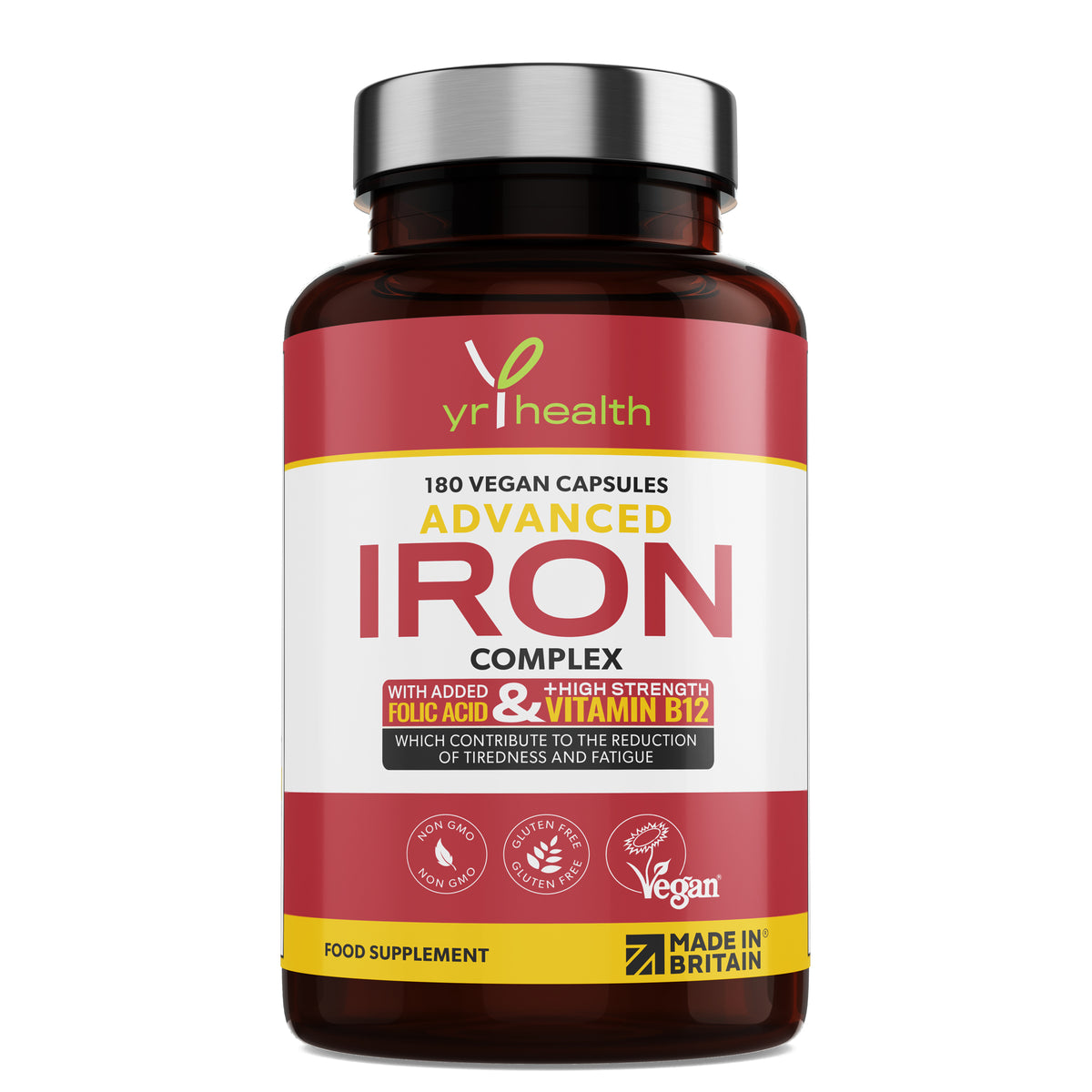 Advanced Iron Complex - 180 Vegan Capsules — YrHealth Ltd